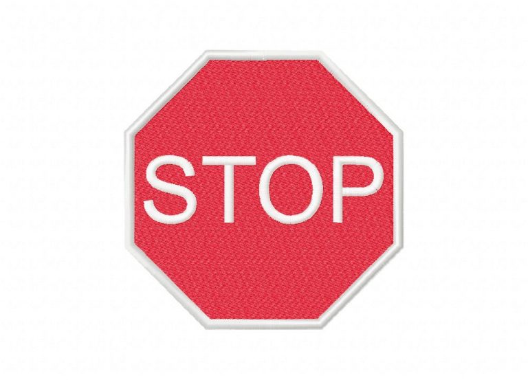 Stop Signage Embroidery Design – Embroidery Designs for Free