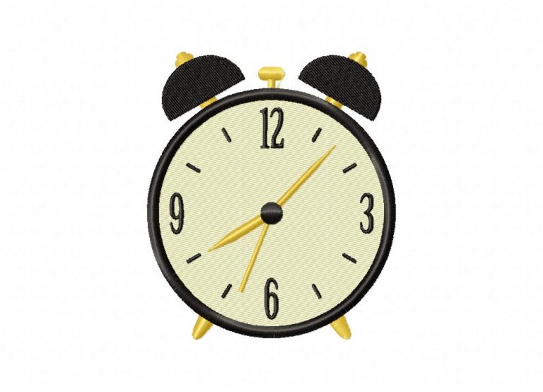 Vintage Alarm Clock Embroidery Design – Embroidery Designs for Free